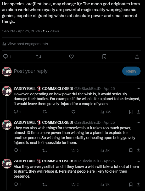 The Moon God ref sheet, new Oc by ZeBlackBallD on Newgrounds