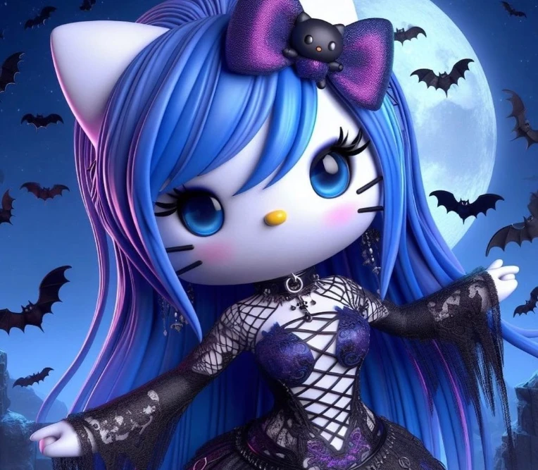 Scene girl Hello Kitty by AshtonHaz on Newgrounds