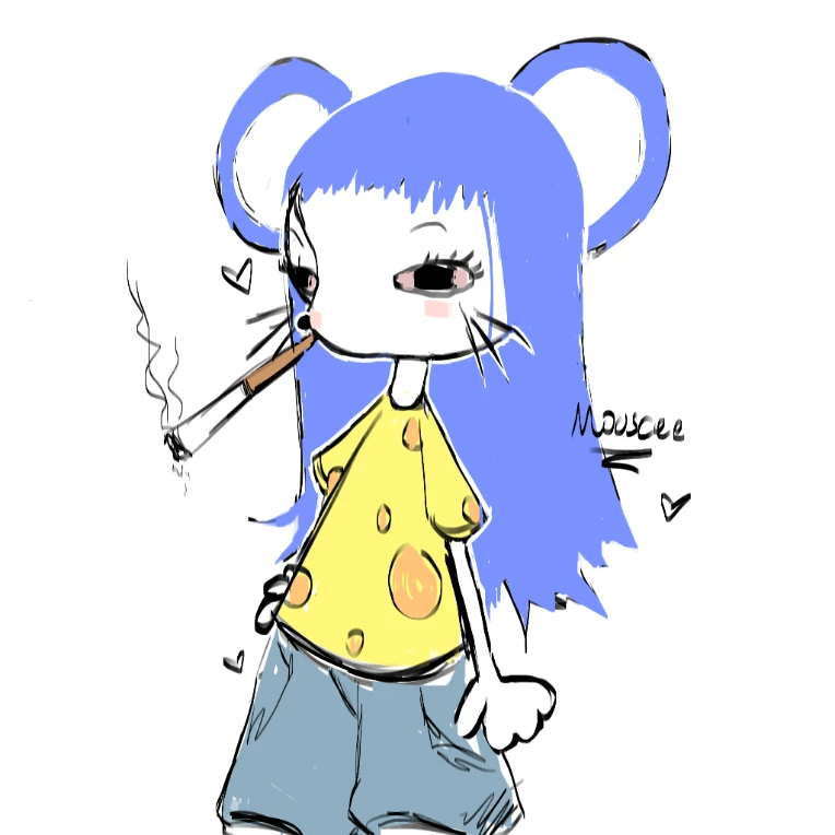 mouse smoking figurine by gragax on Newgrounds
