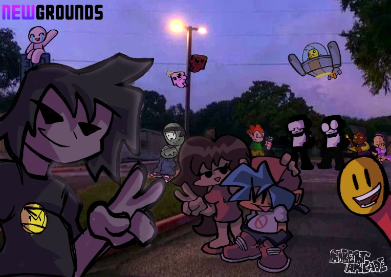 Newgrounds character and my OC's (remake) by RobertArcade1k on Newgrounds
