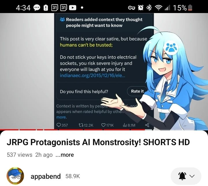 Community Notes-Chan (Komuni-chan) Jan 2024 by Angeltroid on Newgrounds